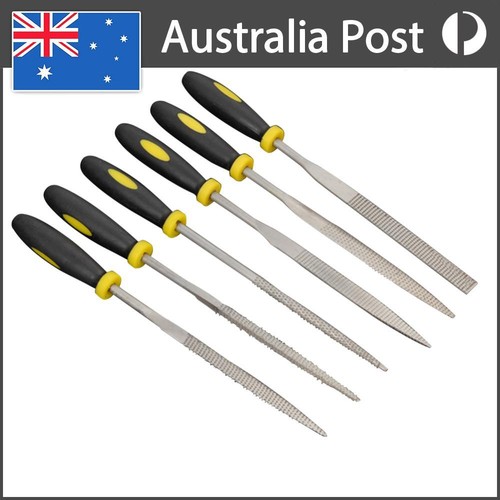 6pcs Wooden Rasp Flat Round Square Triangle Hand Needle Files ...