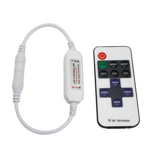 LED Controller with Remote Control For 5050 5630 Single Color LED Strip ...