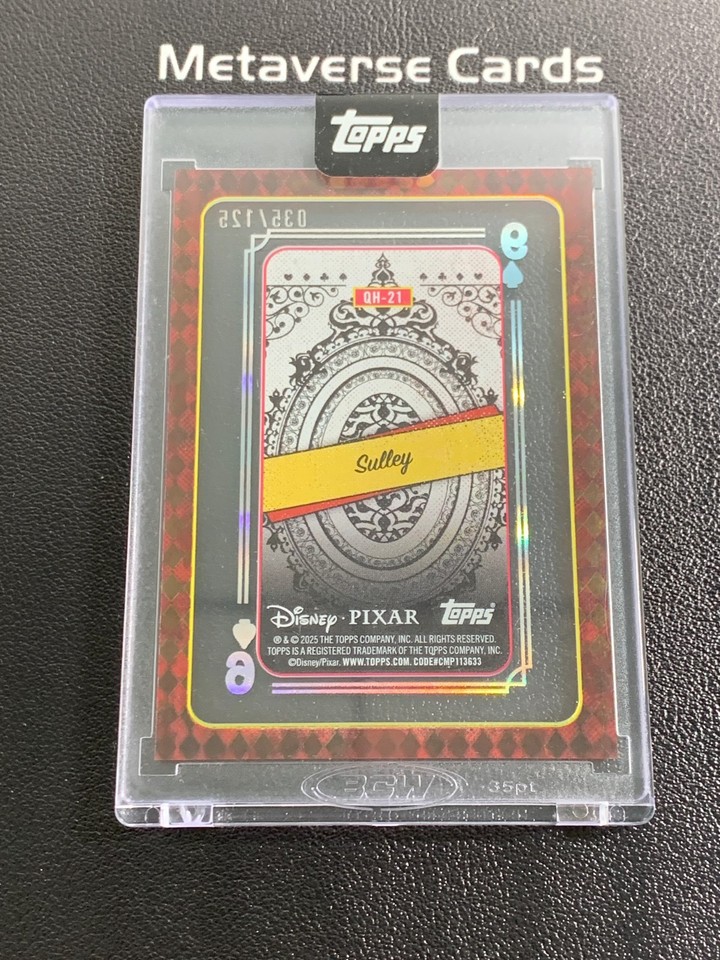 2025 Topps Minted Disney Sulley Playing Card 9 of Spades Encased /125 ...
