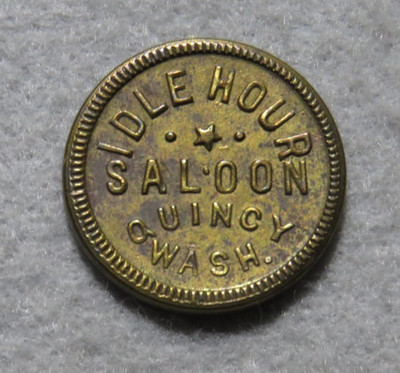 QUINCY, WASH. IDLE HOUR SALOON 5¢ WASHINGTON TOKEN | eBay