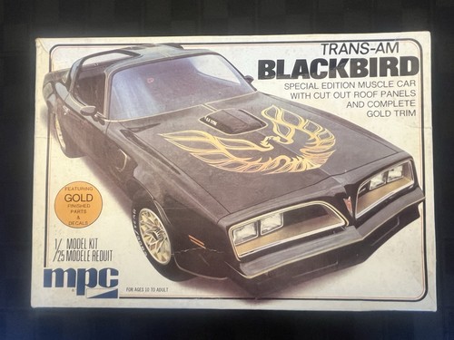 Vtg MPC 1977 TRANS-AM BLACKBIRD Special Edition Model Car Kit 1/25 ...