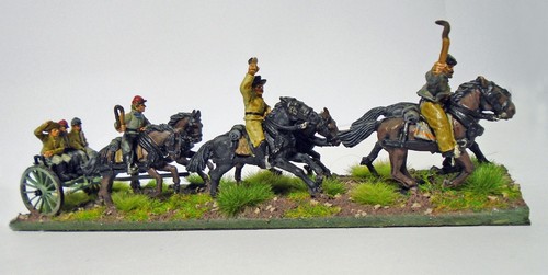 28mm: American Civil War Confederate galloping limber team. Perry ...