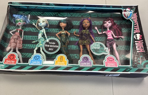NIB Monster High Skull Shores 5 Doll Set Mattel X4489, Target Exclusive ...