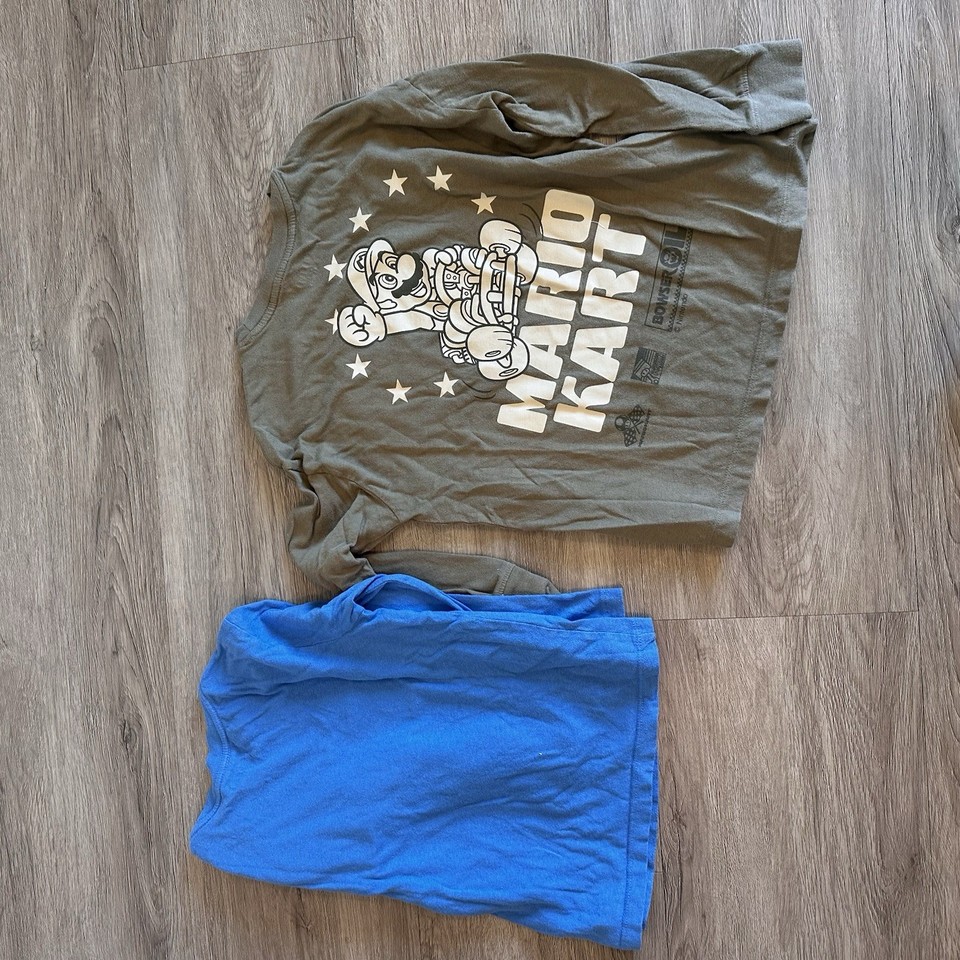 Old Navy Boys Long Sleeve T-Shirt Size 6/7 Green Mario Blue Video Game ...