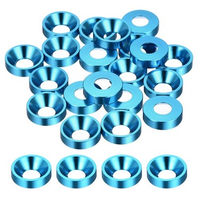 50 Pcs M5 Countersunk Washer Aluminum Alloy Countersunk Finish Washer ...