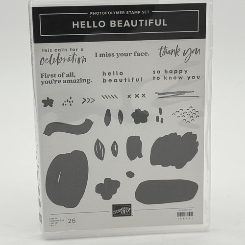 Stampin Up Hello Beautiful Photopolymer Stamp Set Sentiments 158041 NEW ...