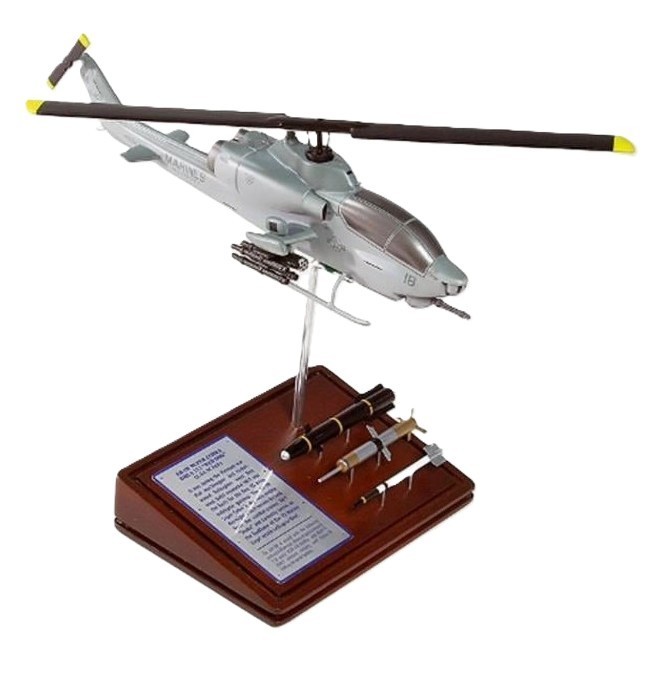 USMC Bell AH-1W Super Cobra With Rocket Missile Desk 1/55 Model SC ...
