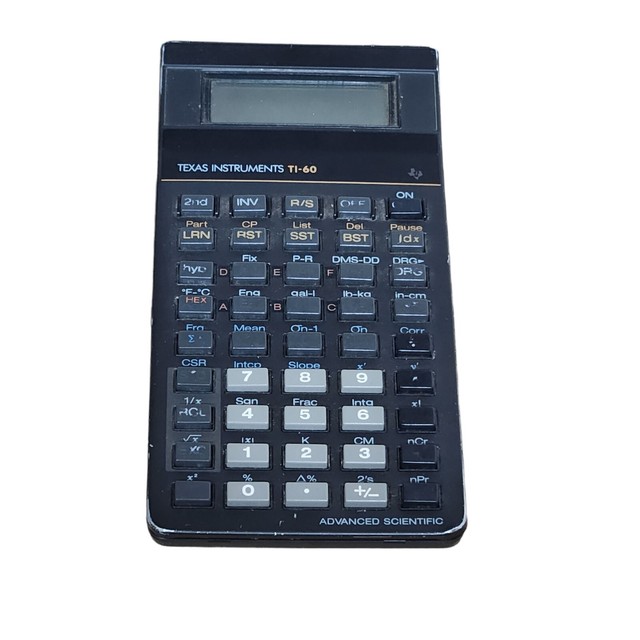 Vintage 1980s Texas Instruments Ti-60 Advanced Scientific Calculator ...