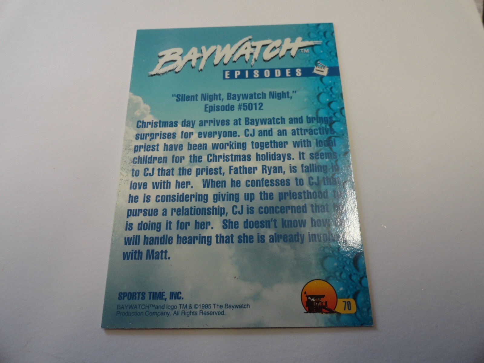 PAM ANDERSON CARD - No 70 - 1995 SPORTS TIME INC BAYWATCH EPISODES ...