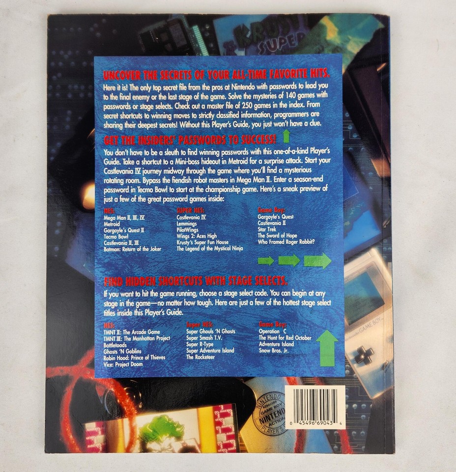 Top Secret Passwords Nintendo Player's Guide - Super NES, SNES, Game ...