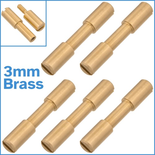 5pcs 3mm Brass Corby Bolt Knife Making Handle Rivet Fastener Screw Pins ...