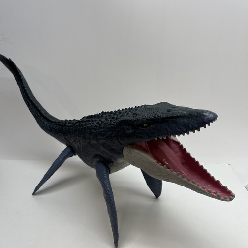 Jurassic World Real Feel Mosasaurus 28” Sea Dinosaur Toy Open/Close ...