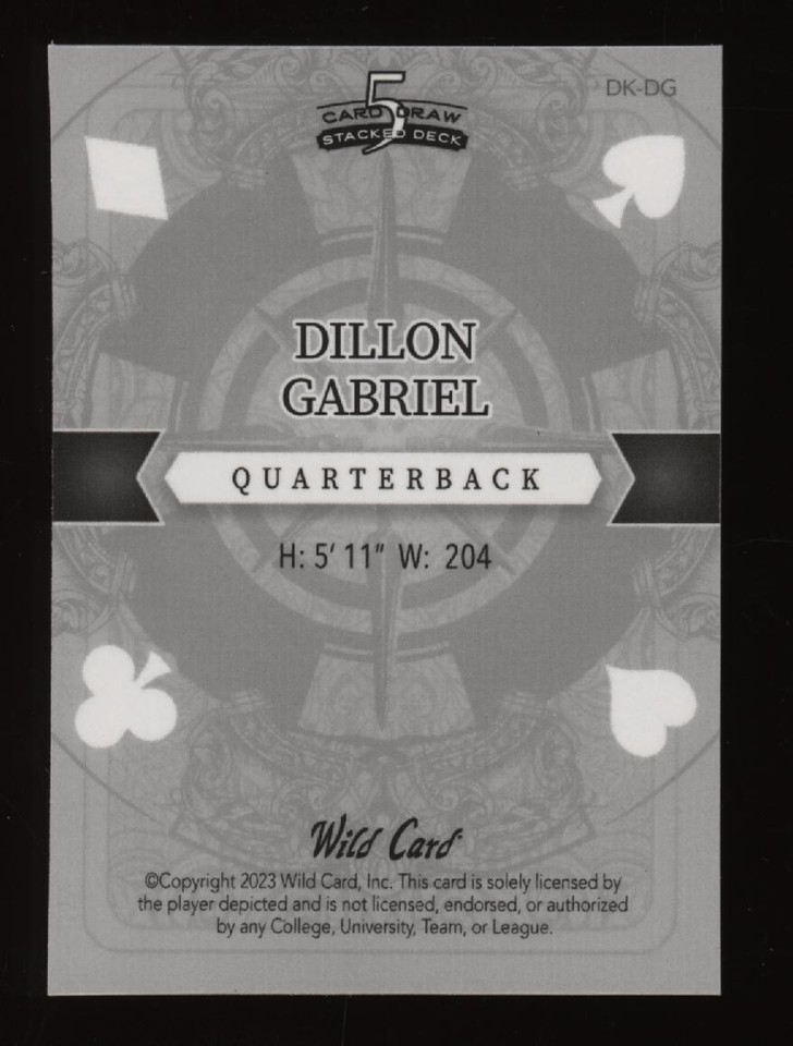 2023 Dillon Gabriel Wild Card 5 Card Draw Rainbow Rookie Rc #1/1 *NICE ...