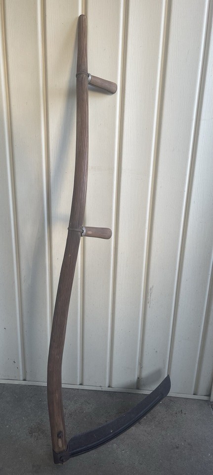 1920 Vintage Antique Scythe Hay Sickle “Grim Reaper” Farming Tool | eBay