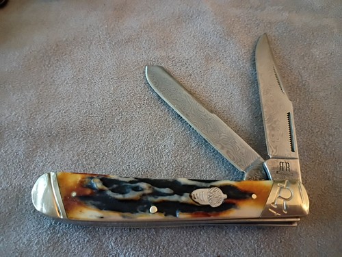 Rough Rider Damascus Pocket Knife | eBay