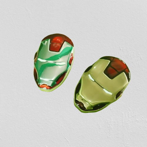 Emblem Iron Man Universal Red Chrome Red Copper Logo Insignia Placca ...