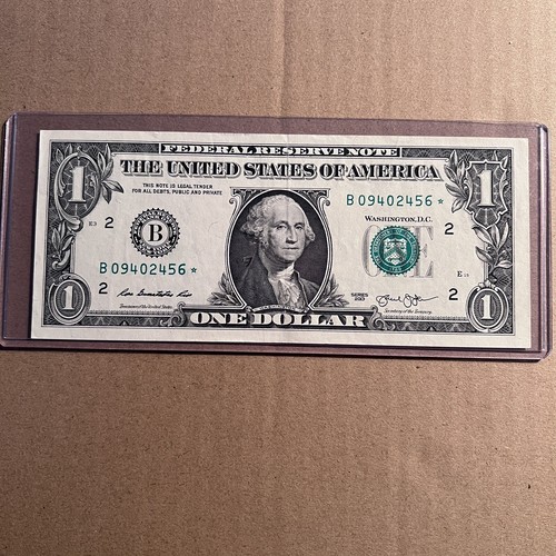 $1 One Dollar Duplicate Star Note 2013 B 09402456 * CHOICE AU ERROR ...