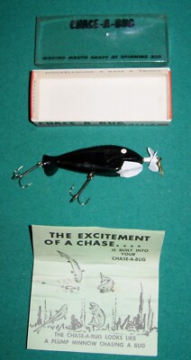 MINT IN THE BOX Antique Detroit Michigan Mechanical Chase A Bug Fishing ...