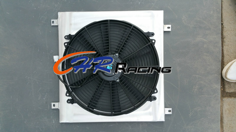 3 core aluminum radiator + shroud + fan for Land Cruiser FJ40 FJ45 ...