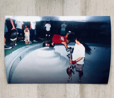 Santa Cruz Steve Alba SALBA SKATEBOARD PHOTO 80's Metro Bowl Pool TX ...