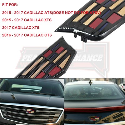 Front & Rear Black & Color Crest Logo Badge Emblem for XTS CT6 XT5 ATS ...