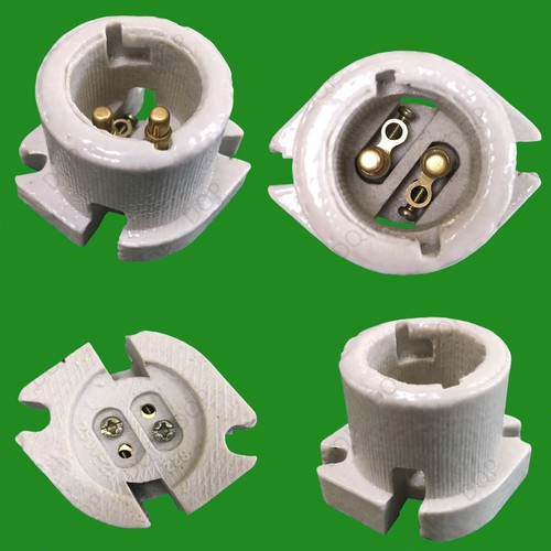 3x Bayonet B22 BC Ceramic Side Fixing Lamp Bulb Holders, Coughtrie ...