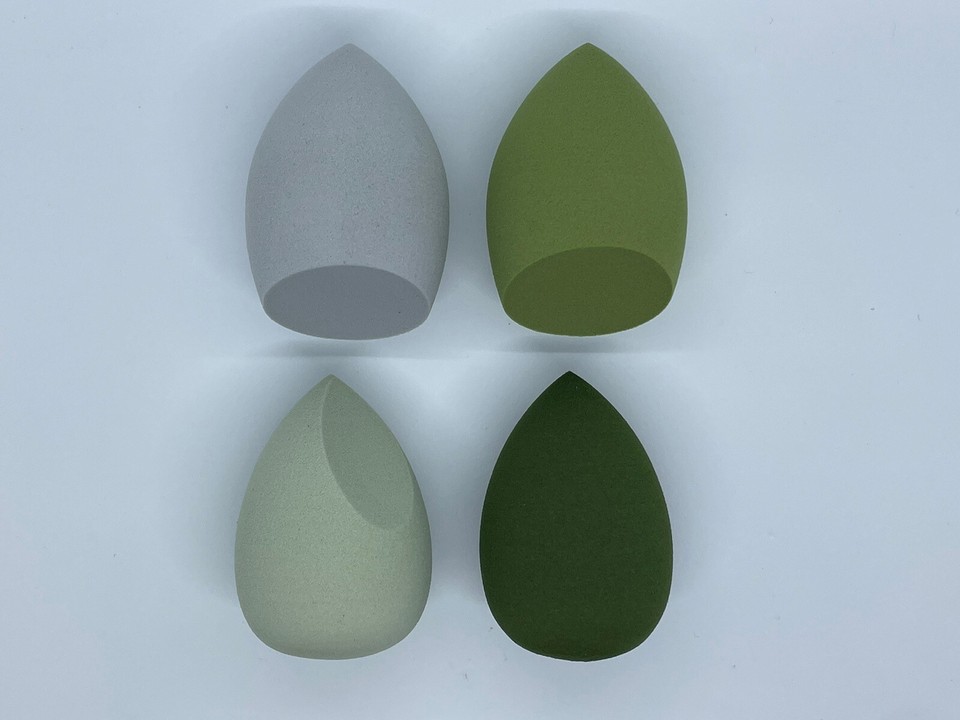 4 Pack Makeup Sponges Green Soft Contour Skin Ventures | eBay