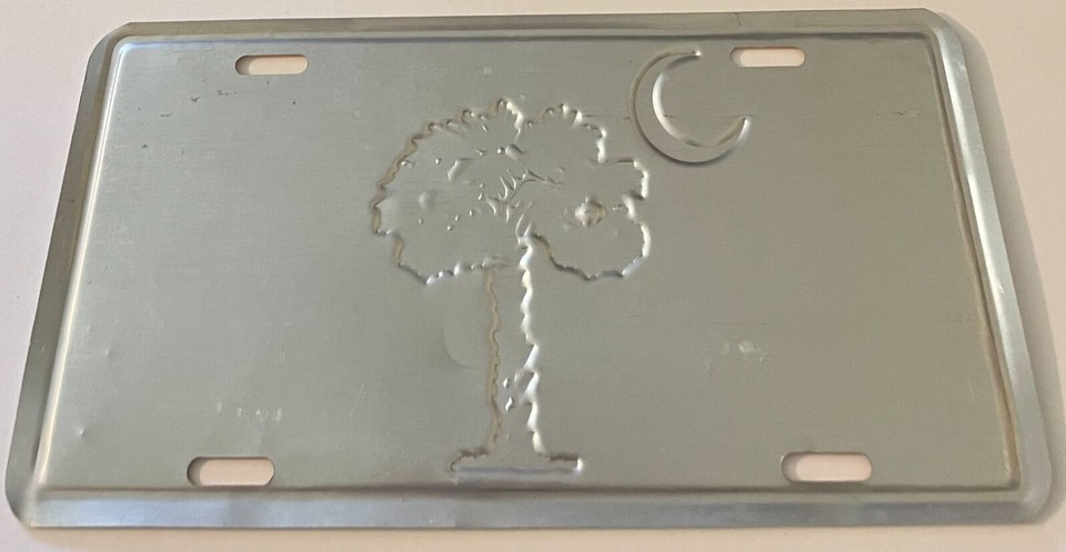 South Carolina State Flag Booster License Plate Palmetto Tree Orange | eBay