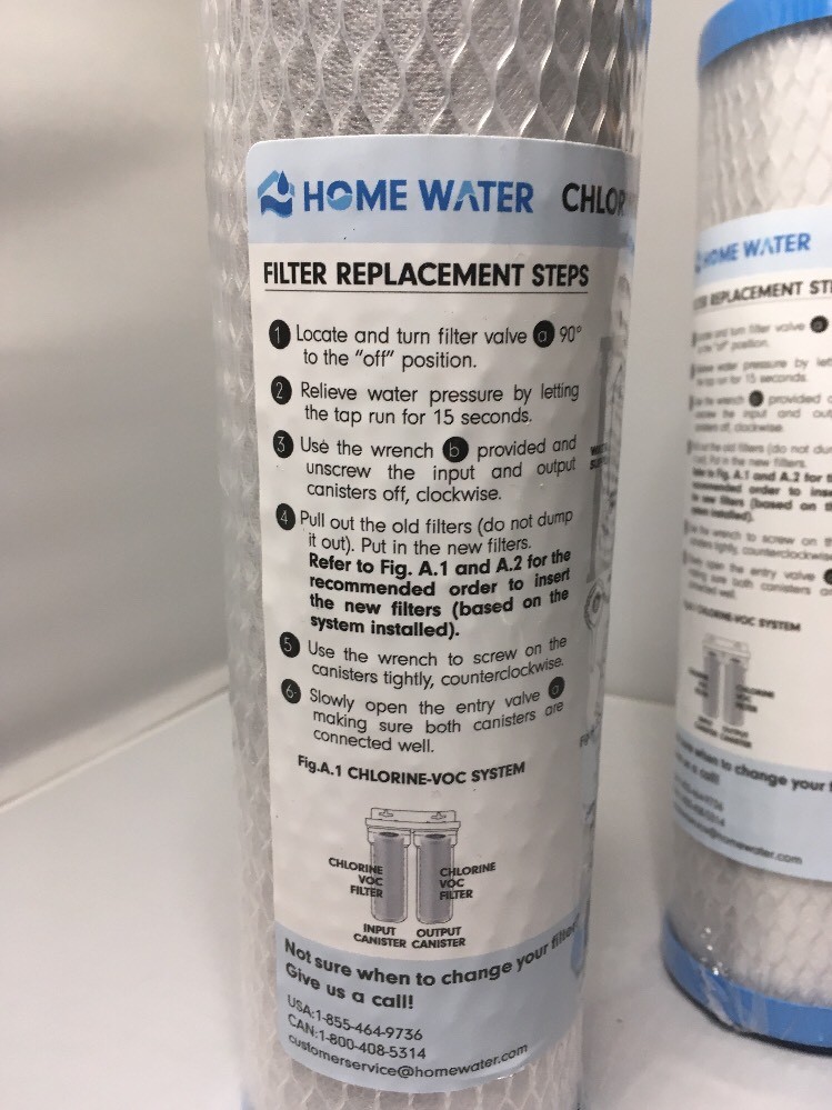 Home Water Chlorine-VOC Filter 2 pk drinking water replacement filter ...