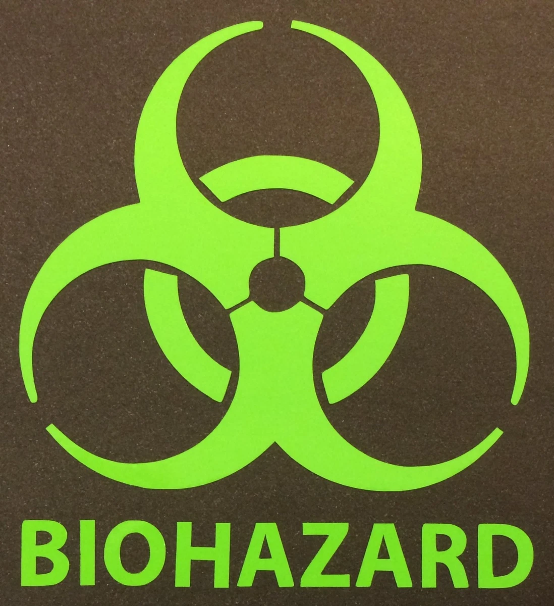 Green Biohazard Symbol Sticker