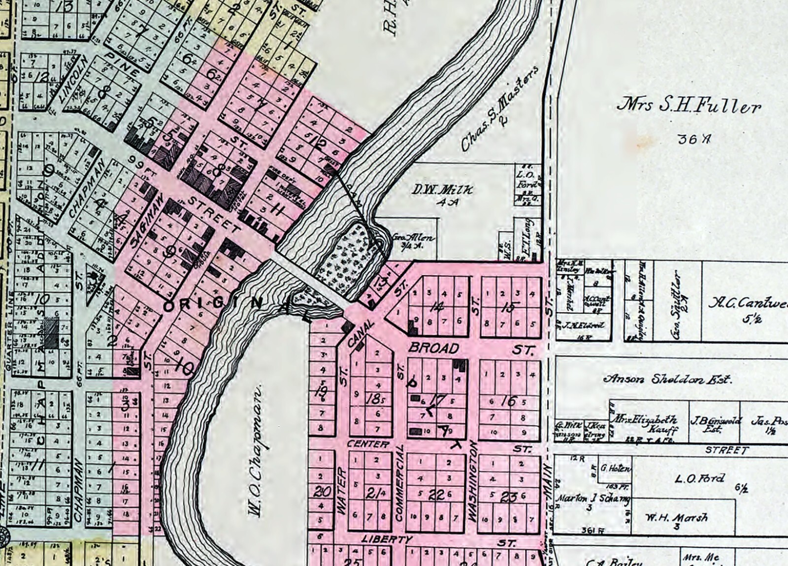 1896 Map of Chesaning Saginaw County Michigan | eBay