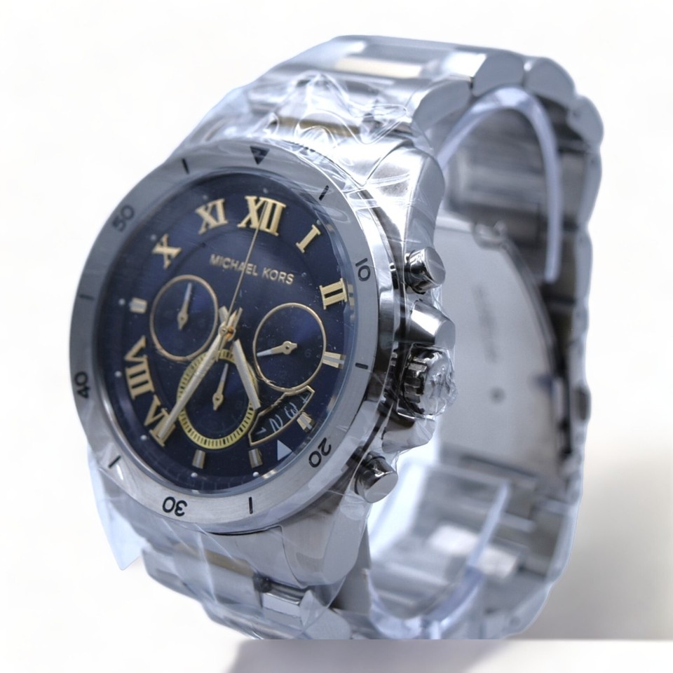 Orologio Cronografo Blu Brecken Da Uomo Michael Kors MK 8437 | eBay