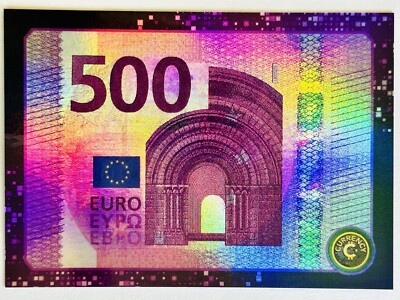 €500 EURO CENTRAL BANK NOTE #11 2024 Cardsmiths Currency S3 Rainbow ...