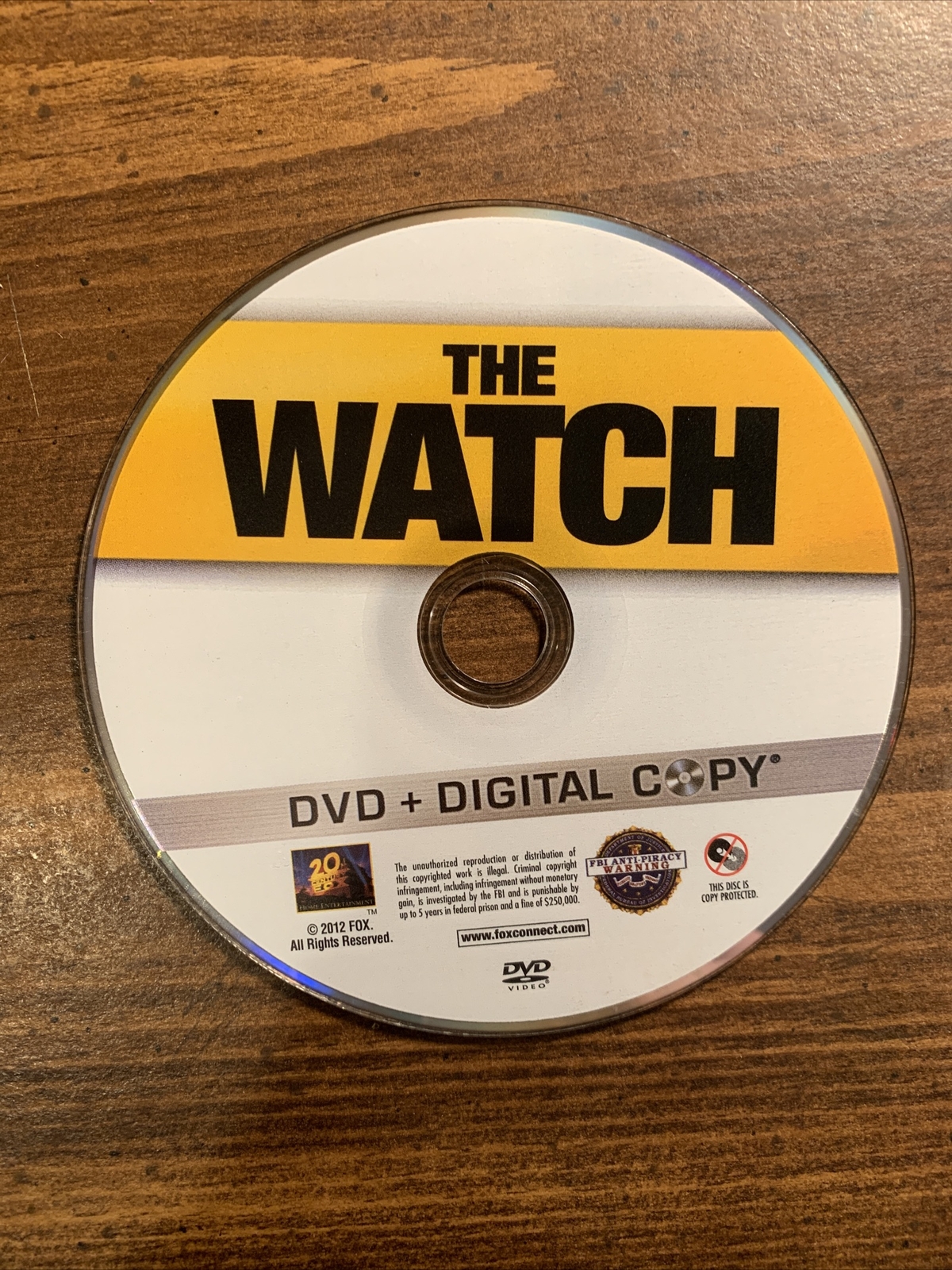The Watch (DVD, 2012) Disc Only Free Shipping No Tracking Ben Stiller ...