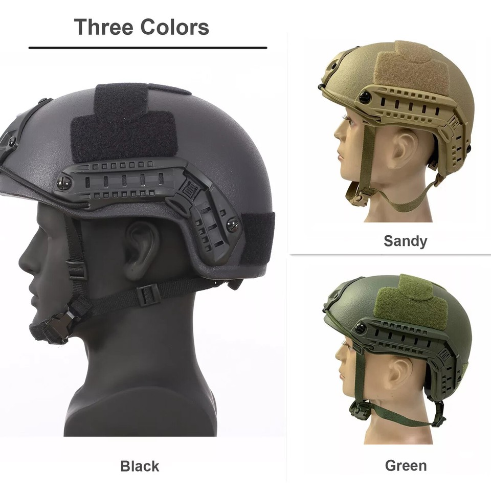 Ballistic Helmet NIJ IIIA Level 3A – FAST Style Tactical Bulletproof ...