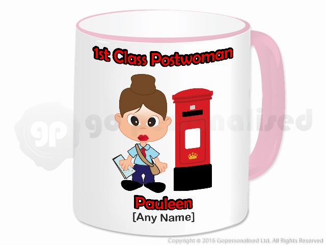 Personalised Postwoman Gift Post Woman Mug Cup Novelty Female Postie ...