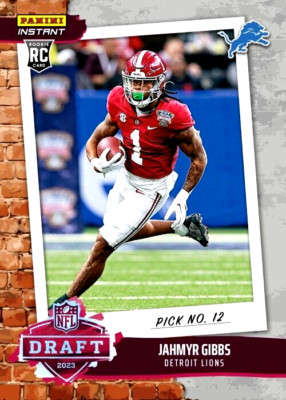 2023 NFL INSTANT DRAFT NIGHT JAHMYR GIBBS #14 RC 1/777 LIONS IN STOCK ...