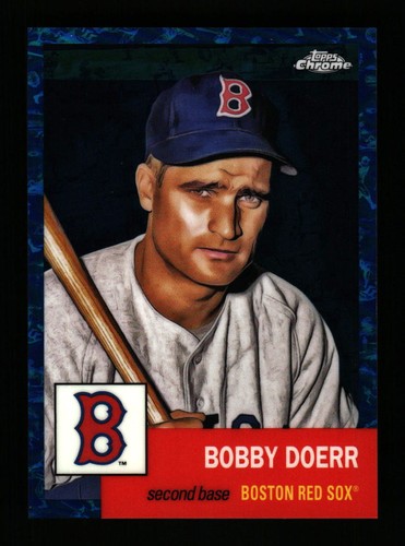 2022 Topps Chrome Platinum BOBBY DOERR /199 Blue Toile Refractor Red ...