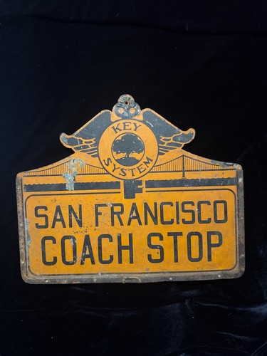 antique sign key system San Francisco coach stop | eBay