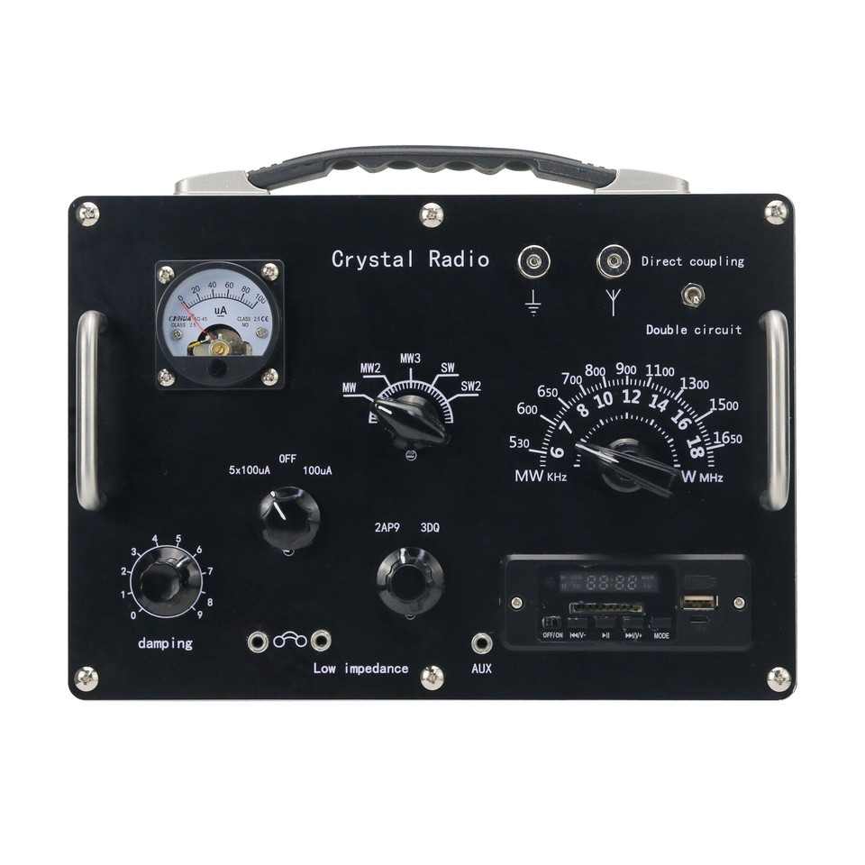 Crystal Radio Medium Wave & Shortwave Retro FM Radio & MP3 Music Player ...