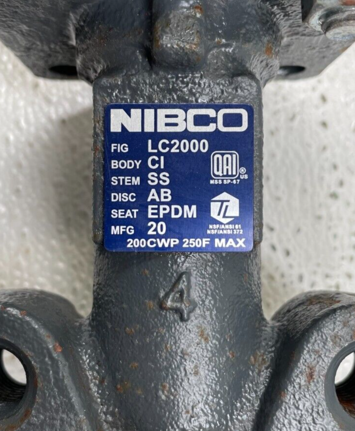 Lug Style Butterfly Valve 4" 200 WOG CI Body Bronze Disc EPDM Seat ...