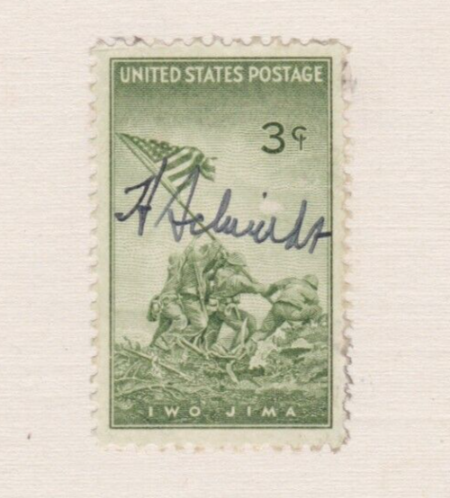 USMC General Harry Schmidt WWII US General Autograph Iwo Jima Stamp | eBay