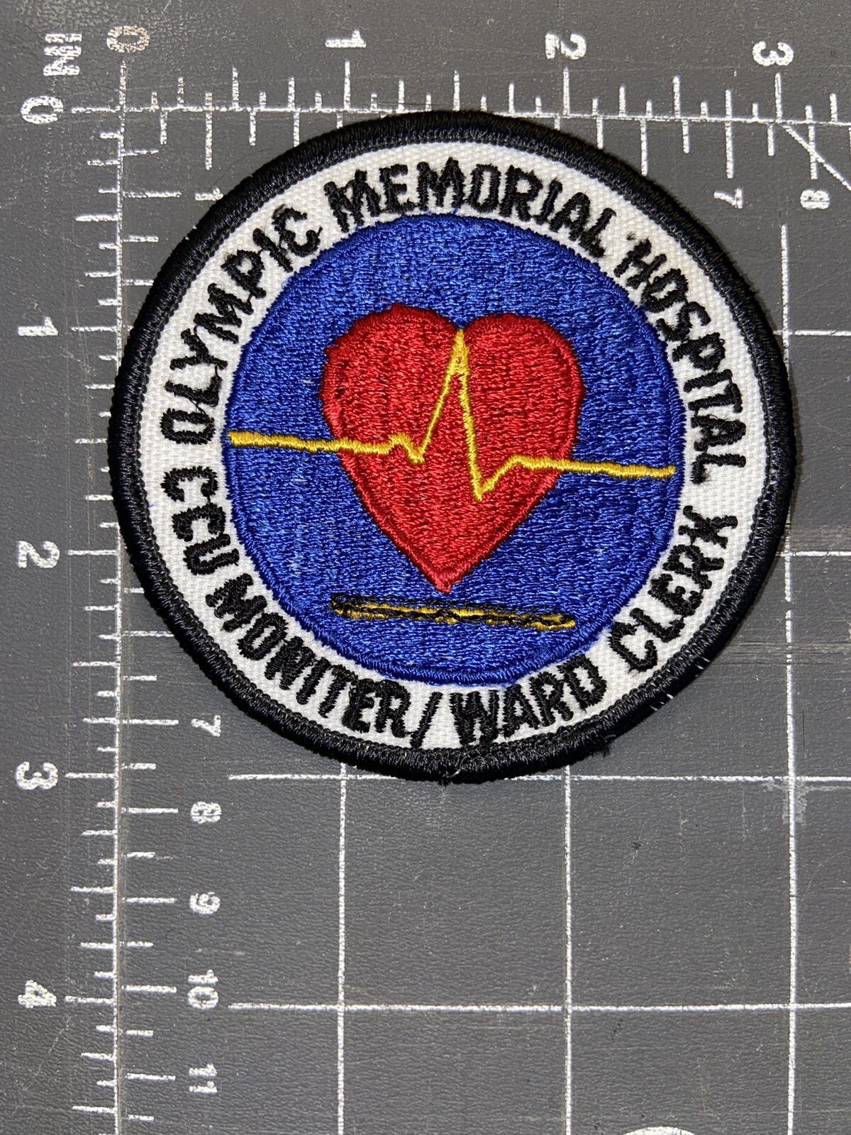 Vintage Olympic Memorial Hospital CCU Moniter Ward Clerk Patch OMH ...