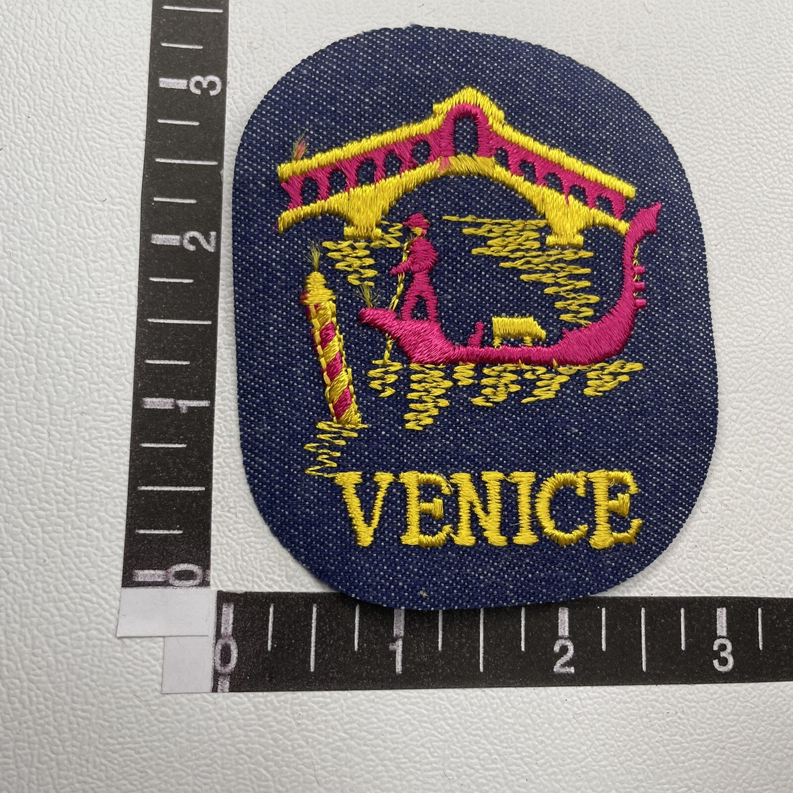 Venice Gondola Boat Canal Italy Denim Patch 15ML | eBay