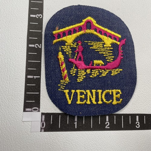 Venice Gondola Boat Canal Italy Denim Patch 15ML | eBay