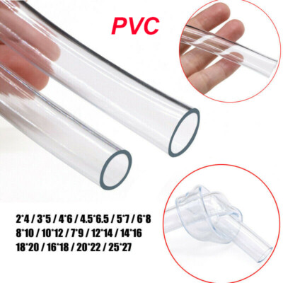 PVC Clear Plastic Tube Pipe Flexible Hose Soft Tubing Oil Water Car ...