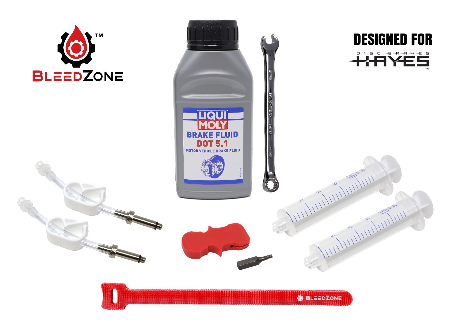 Bleed Kit for Hayes Hydraulic Brakes with DOT 5.1 Fluid for Stroker ...