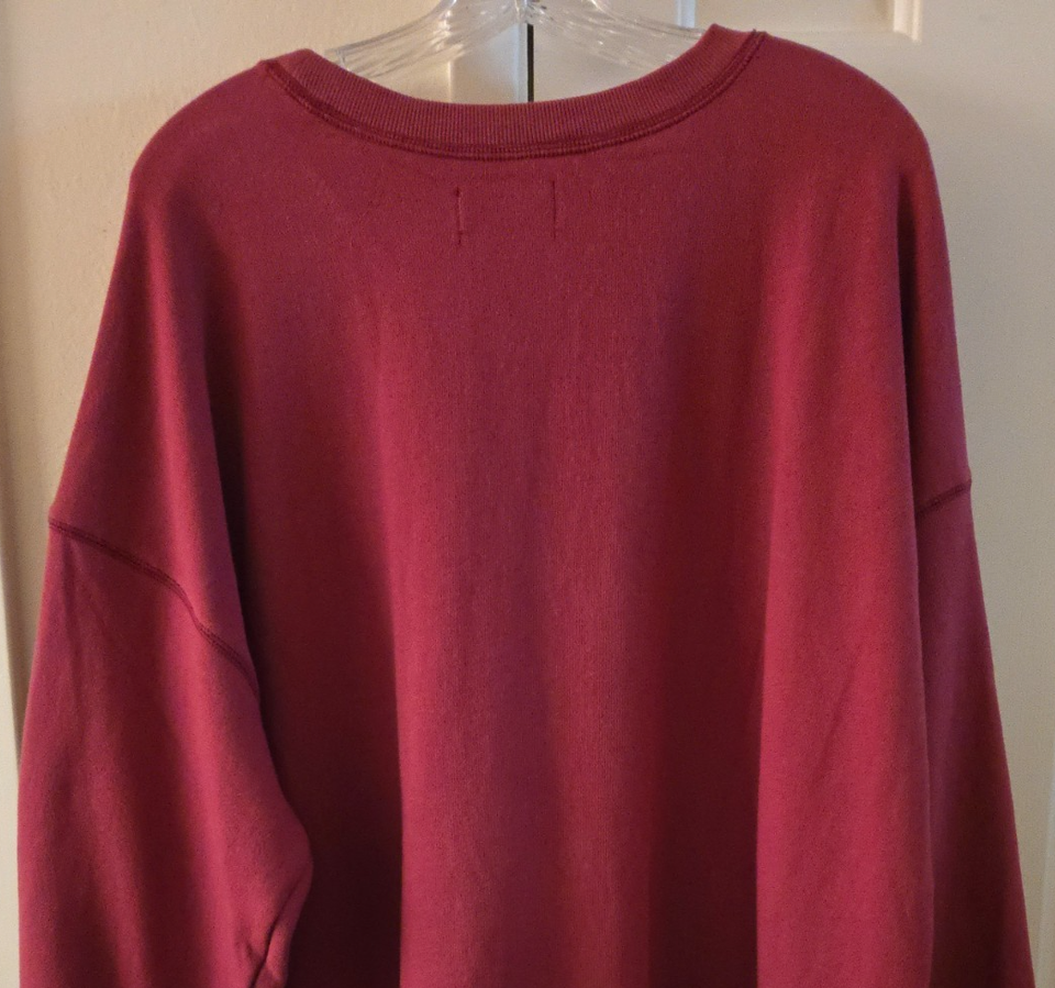 Old Navy Muted Cranberry Red Relax Tunic Fleece Sweatshirt 3XL 4X 24 26 ...