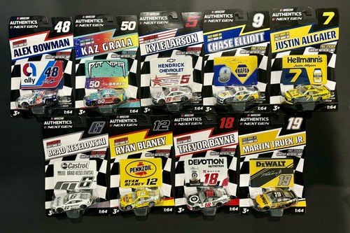 2022 Nascar Authentics Wave 9 Complete 9 Car Diecast Set-Brand New-1:64 ...