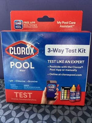 Clorox Pool & Spa 3 Way Test Kit Water Tests for pH Chlorine Bromine ...